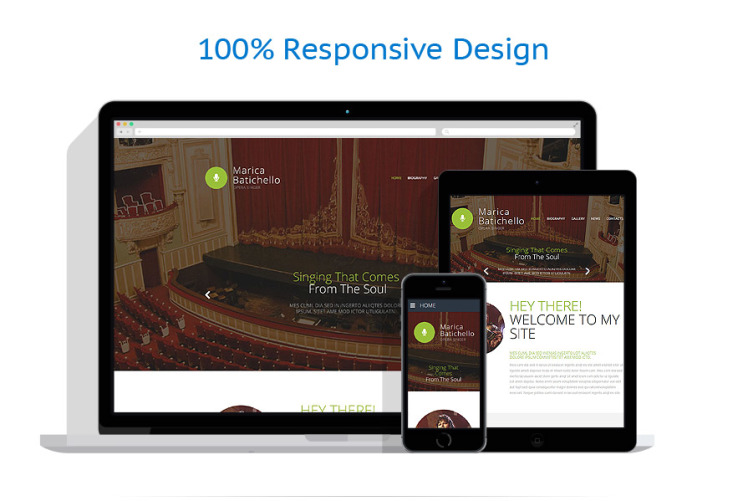 Opera Singer Website Template #54565