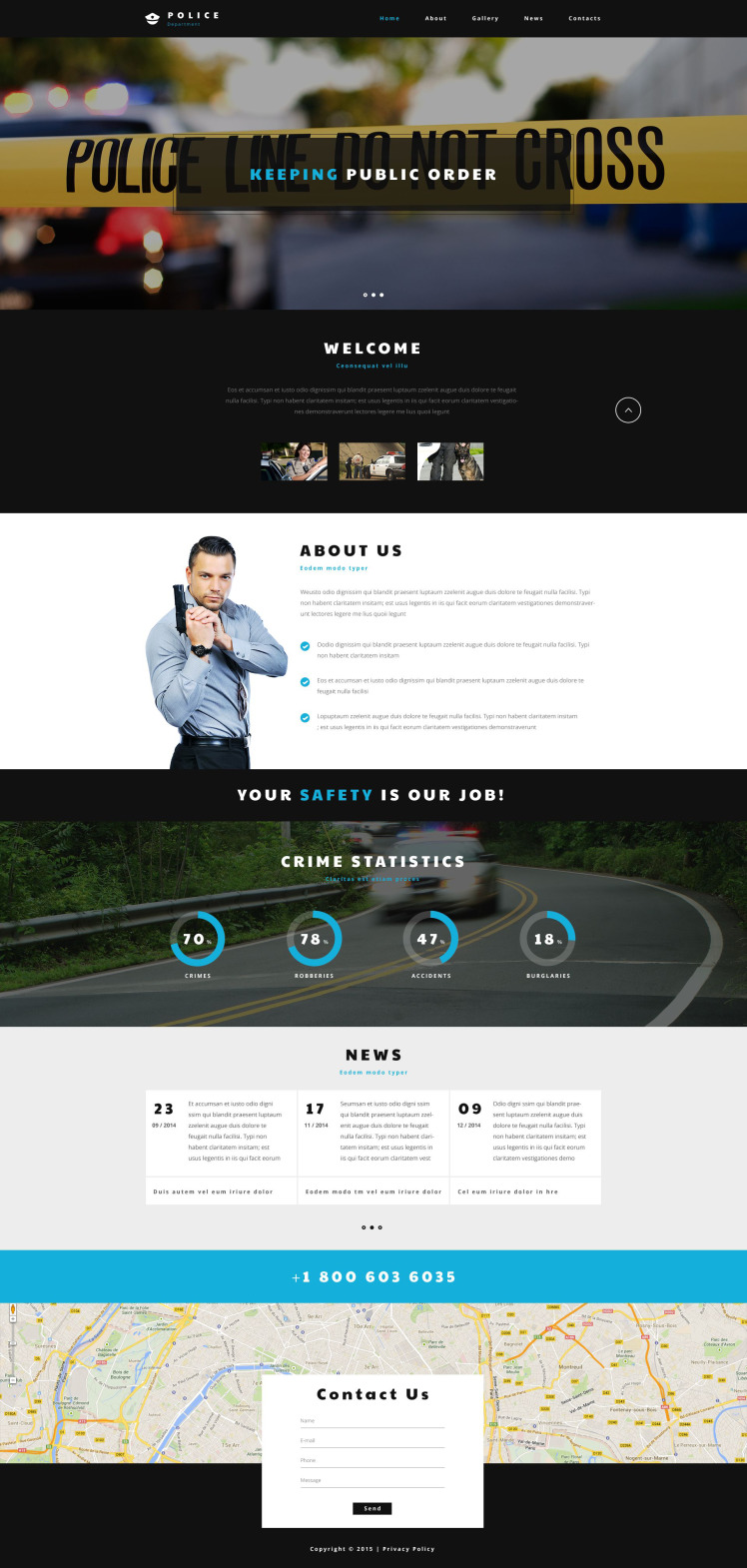 Police Entity Website Template #54568