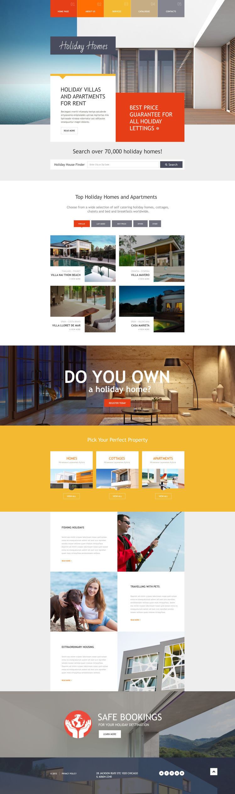 Real Estate Agency Responsive Website Template #54590