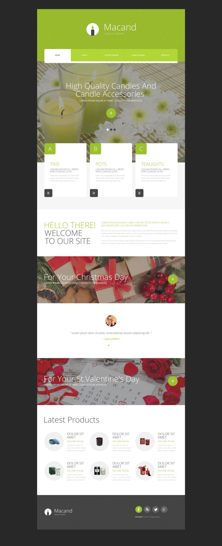 Gifts Store Website Template #54685