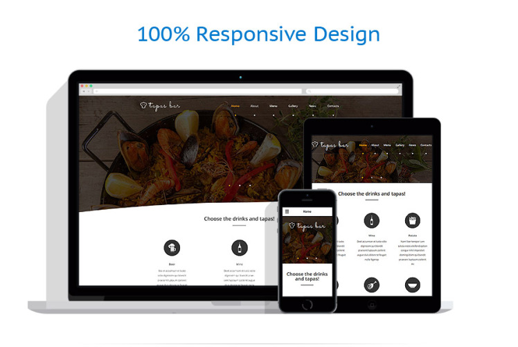 Tapas Bar Website Template #54815