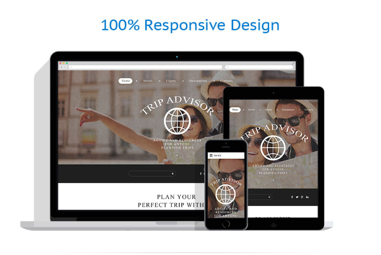Trip Advisor Website Template #54968