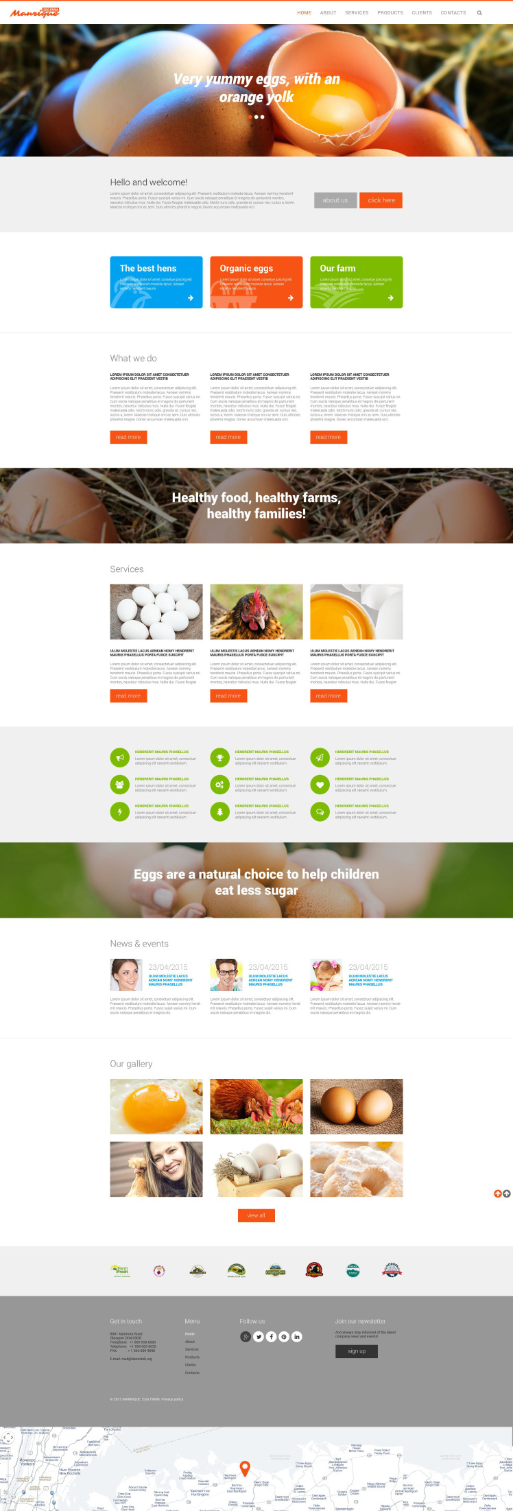 Egg Farm Website Template #55053