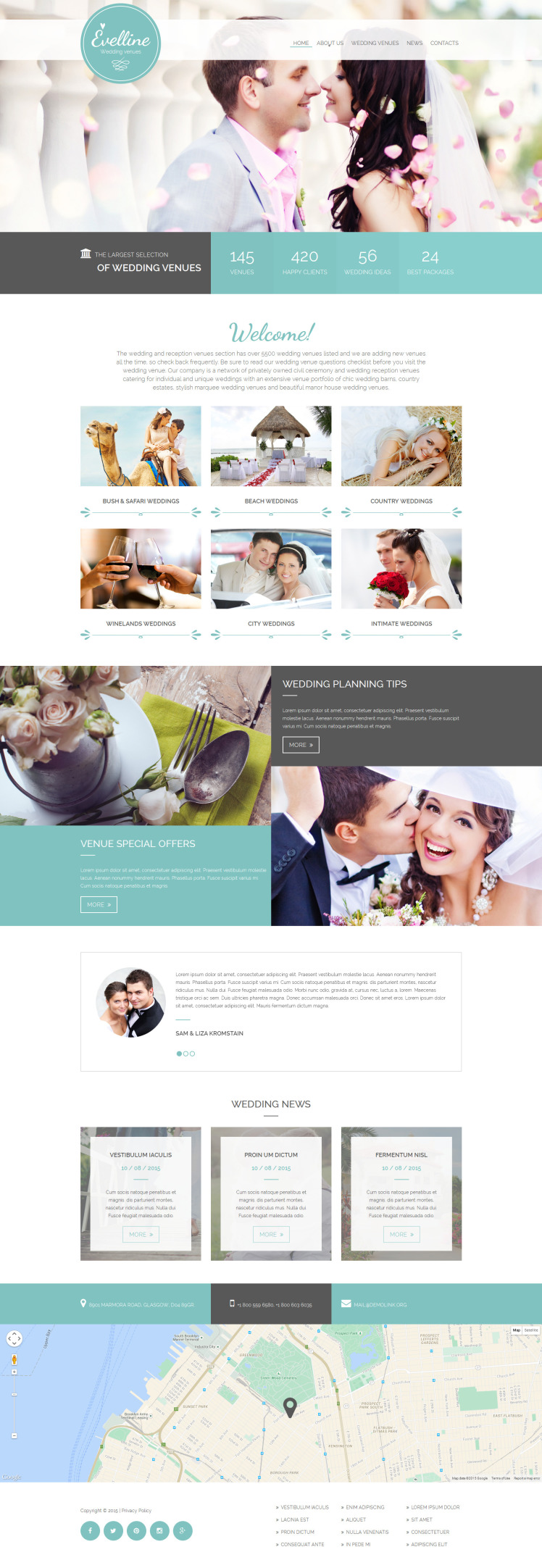 Evelline Website Template #55055