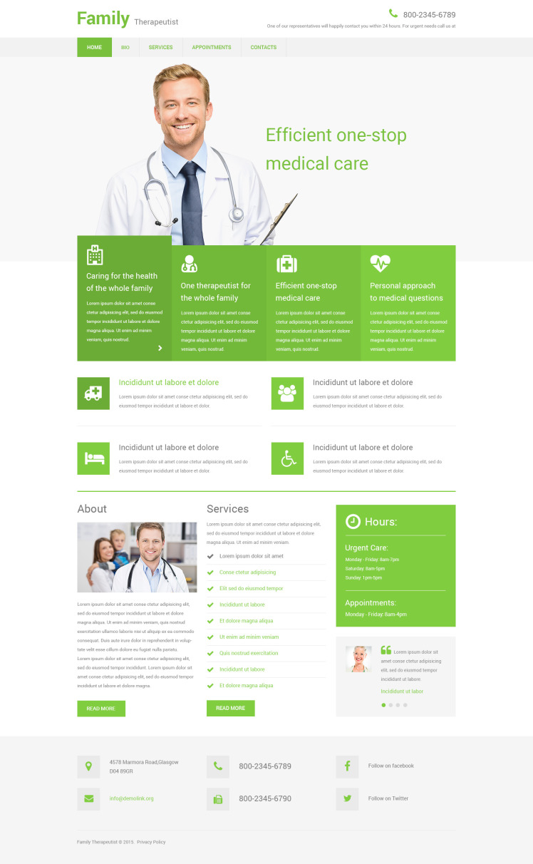 Family Therapeutist Website Template #55062