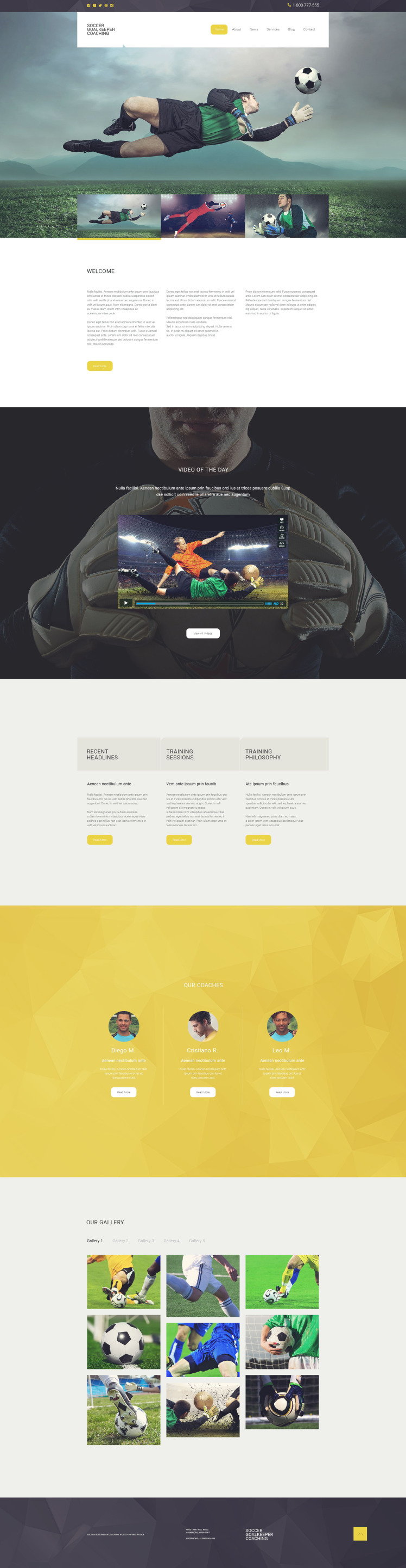 Football Responsive Website Template #55019