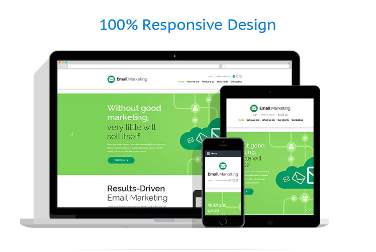 Email Marketing Website Template #55153