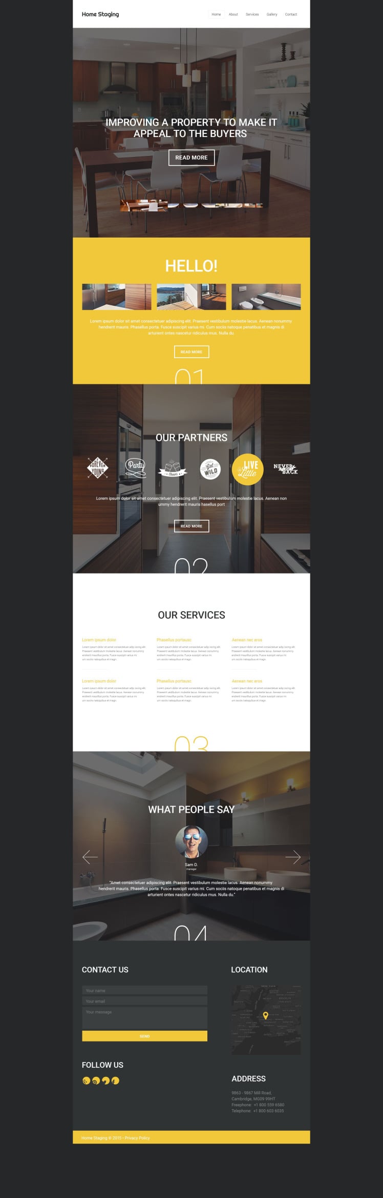 Home Staging Website Template #55144