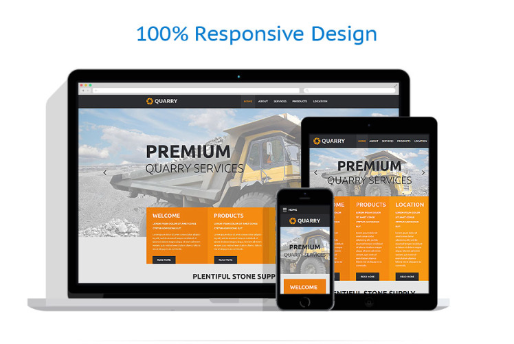 Quarry Website Template #55103