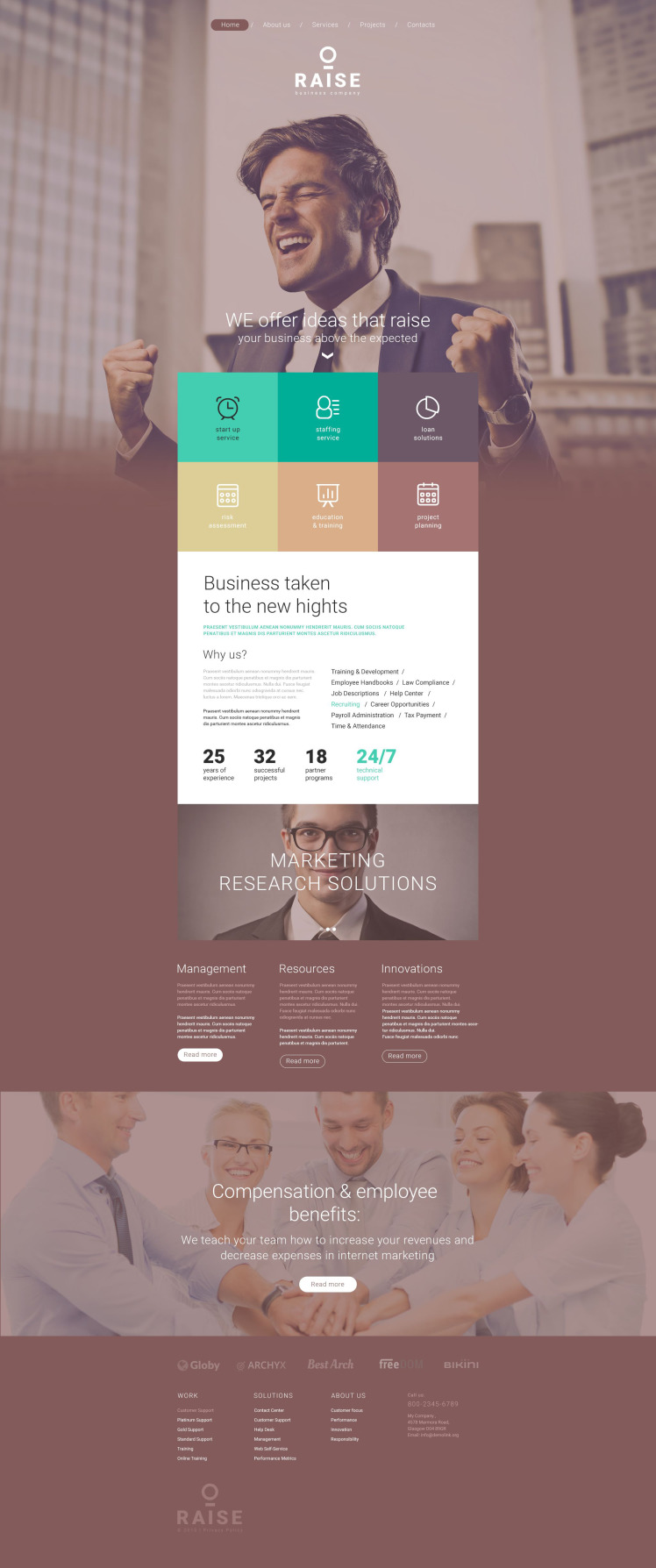 Raise Website Template #55150