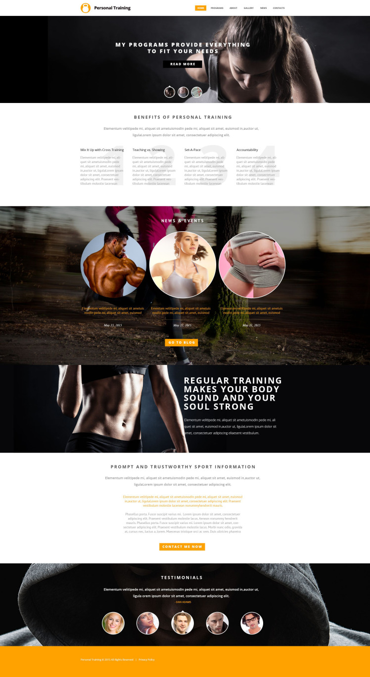 Sport Club Website Template #55191
