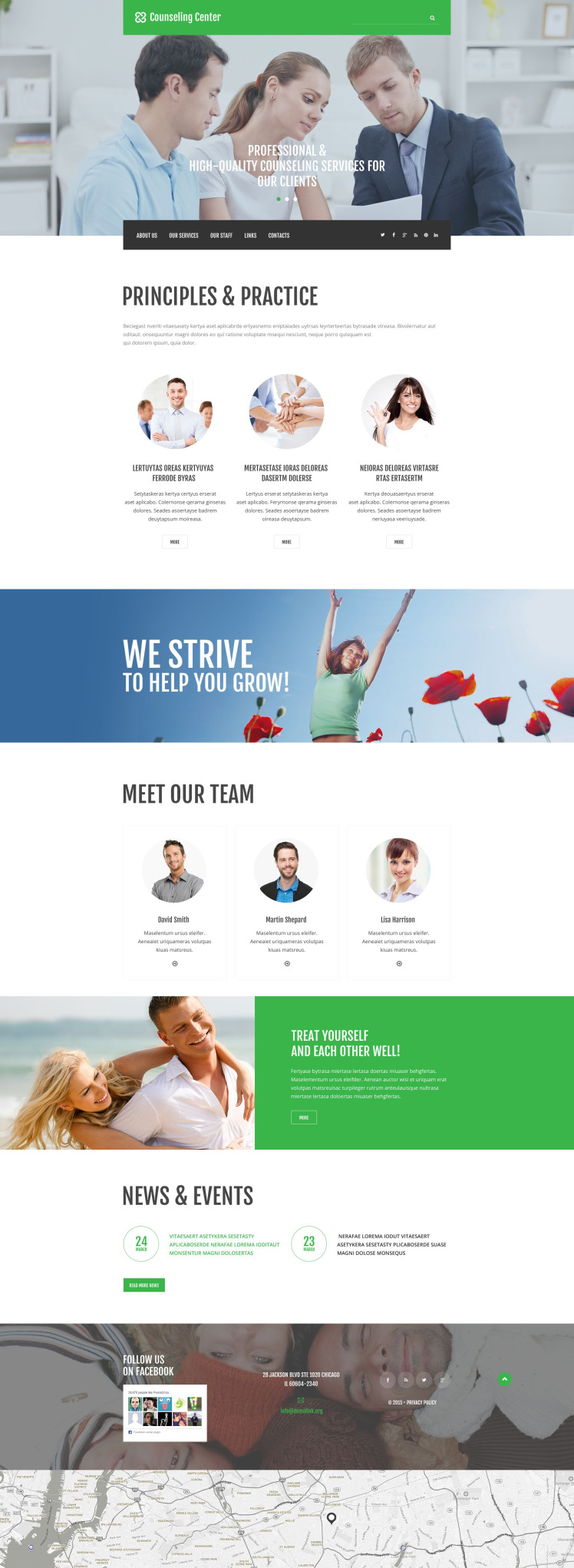 Counseling Center Website Template #55236