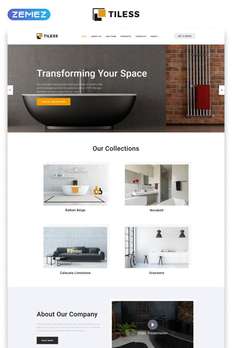 Tiless - Home Decor Multipage Creative HTML Website Template #55295
