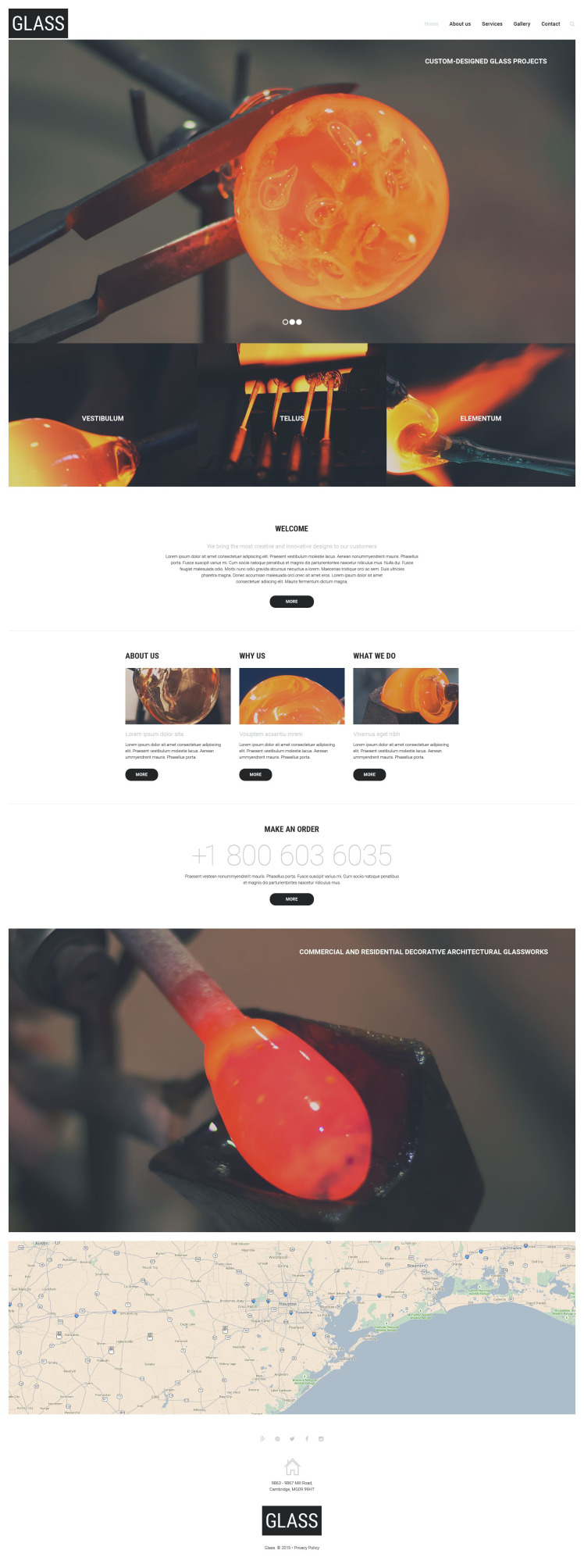 Glass Website Template #55476
