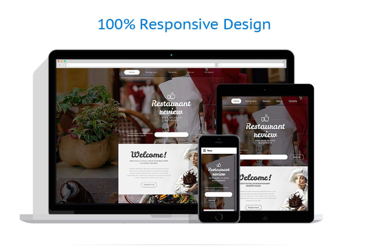 Restaurant Reviews Website Template #55568