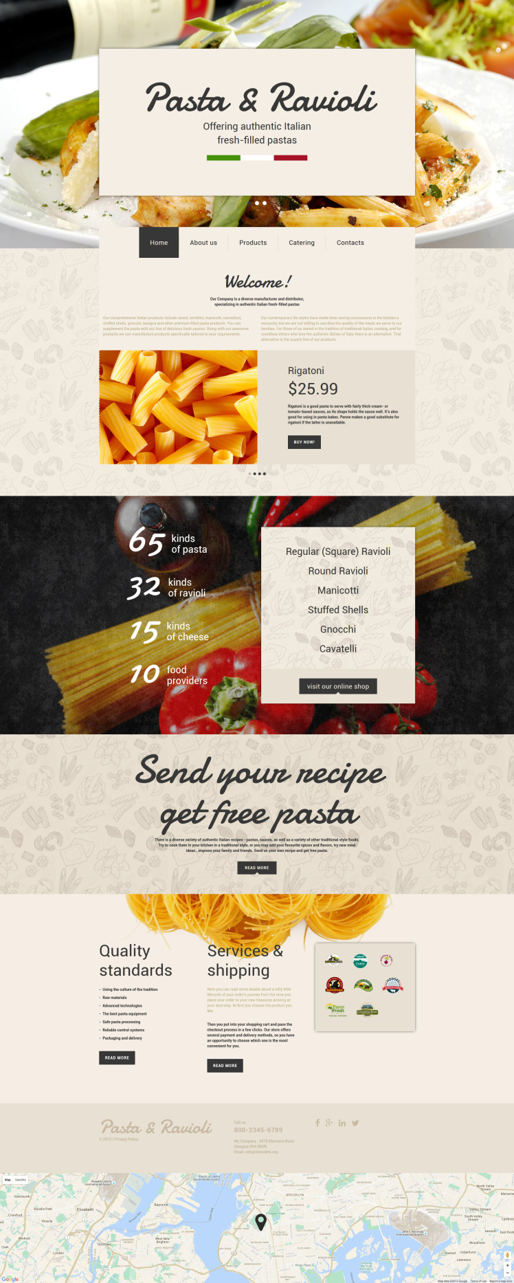 Italian Restaurant Website Template #55713