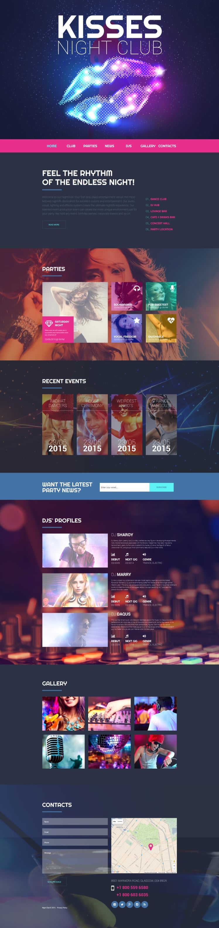 Nighttime Entertainment Website Template #55735