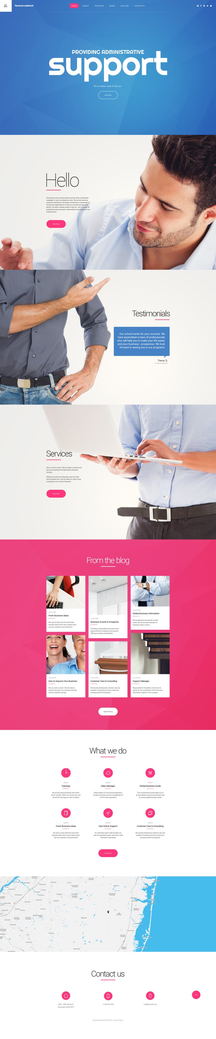 Personal Assistant Website Template #55721