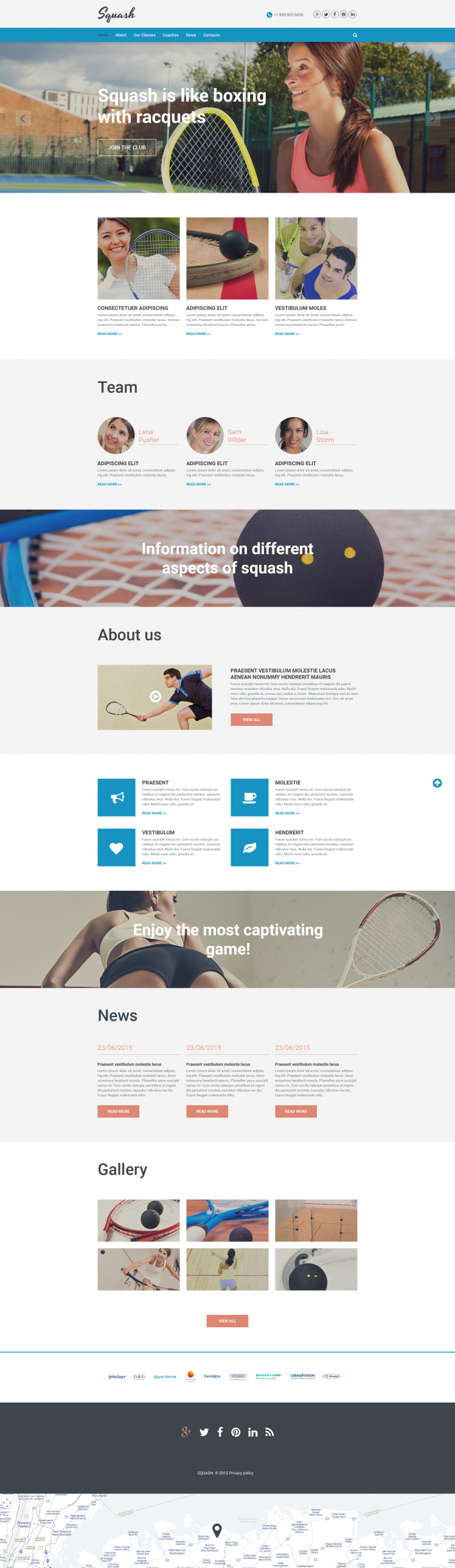 Squash Website Template #55798