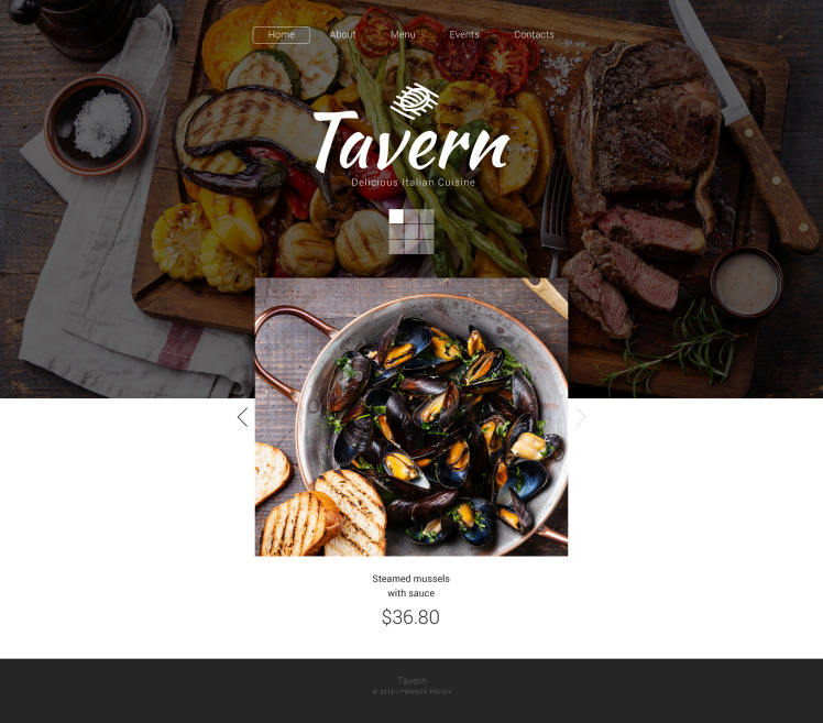 Tavern Website Template #55724