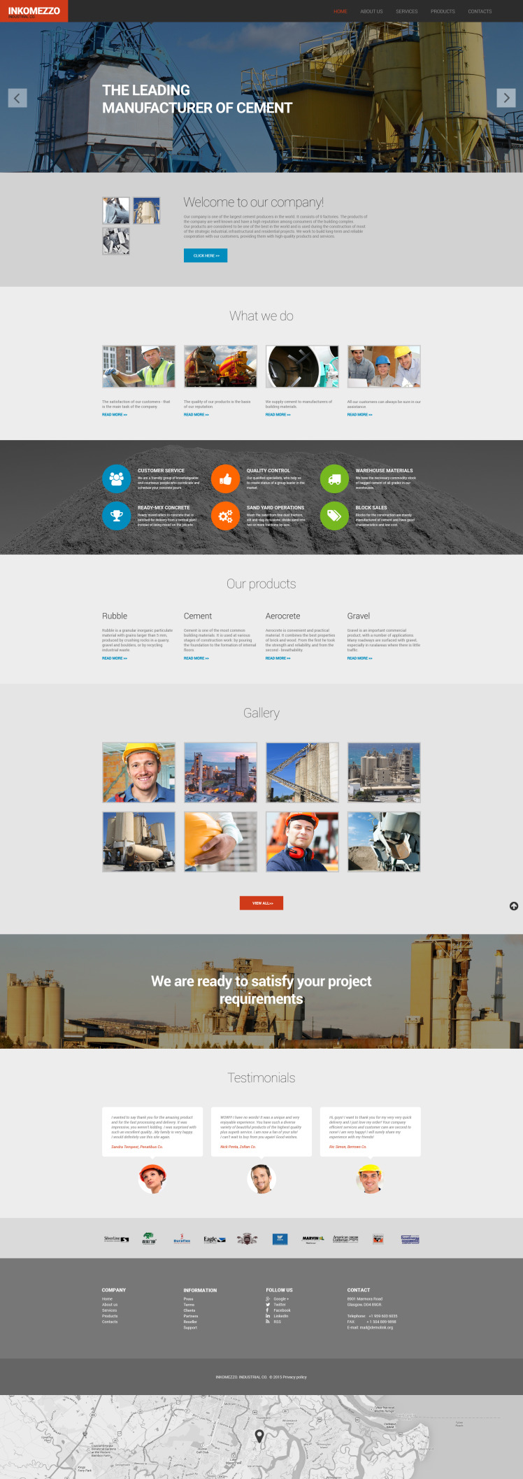 Industrial Responsive Website Template #55978