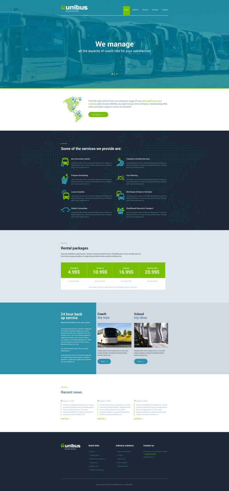 Transportation Responsive Website Template #55979