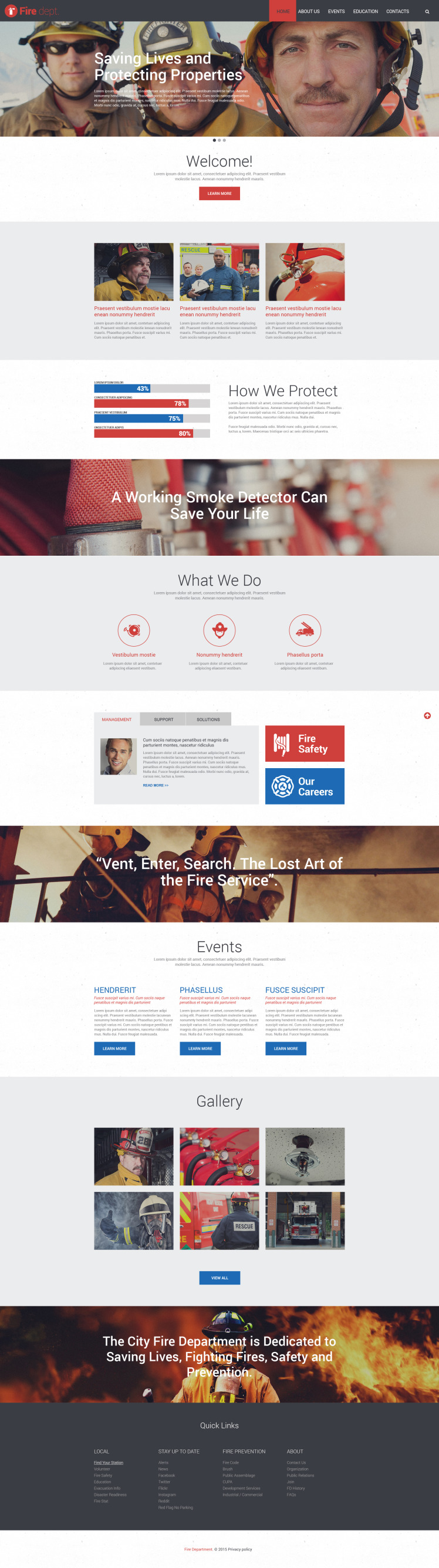 Fire Dept. Website Template #56032