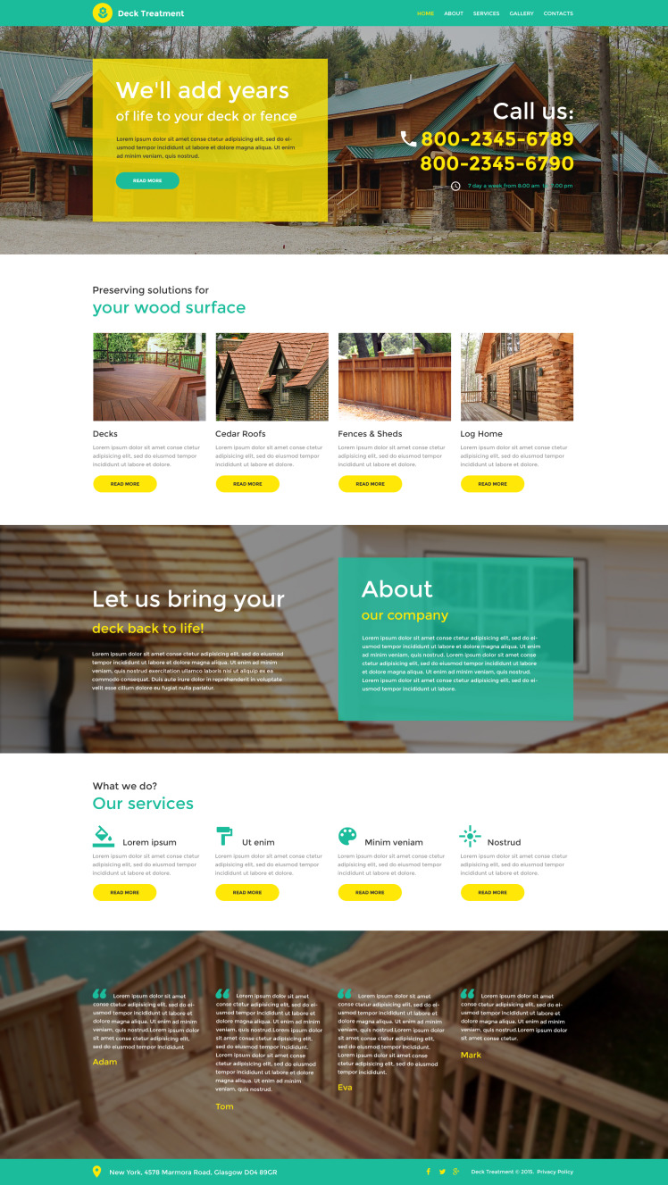 Interior Design Responsive Website Template #56073