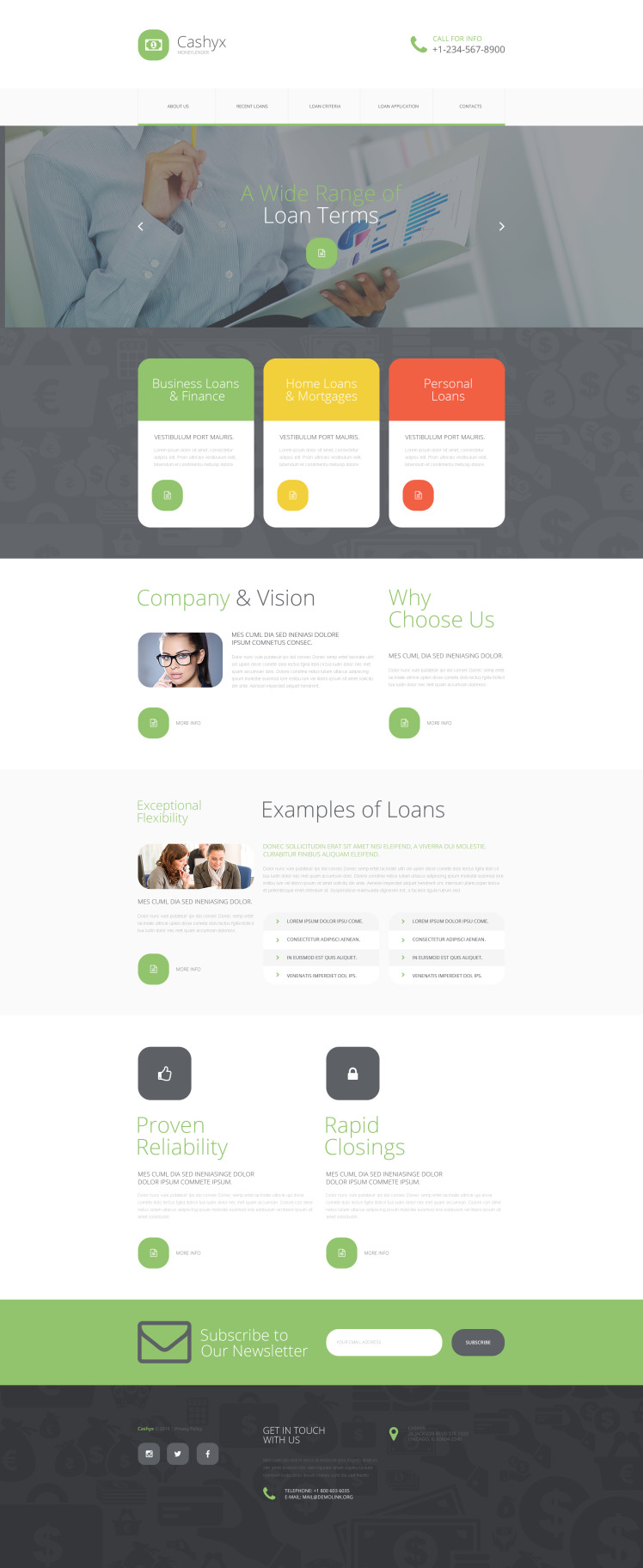 Money Lander Website Template #56075