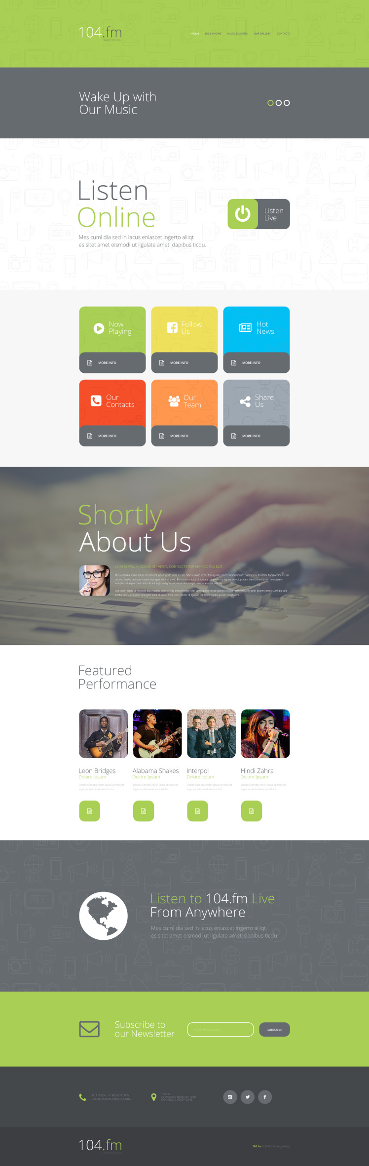 Radio Station Website Template #56027