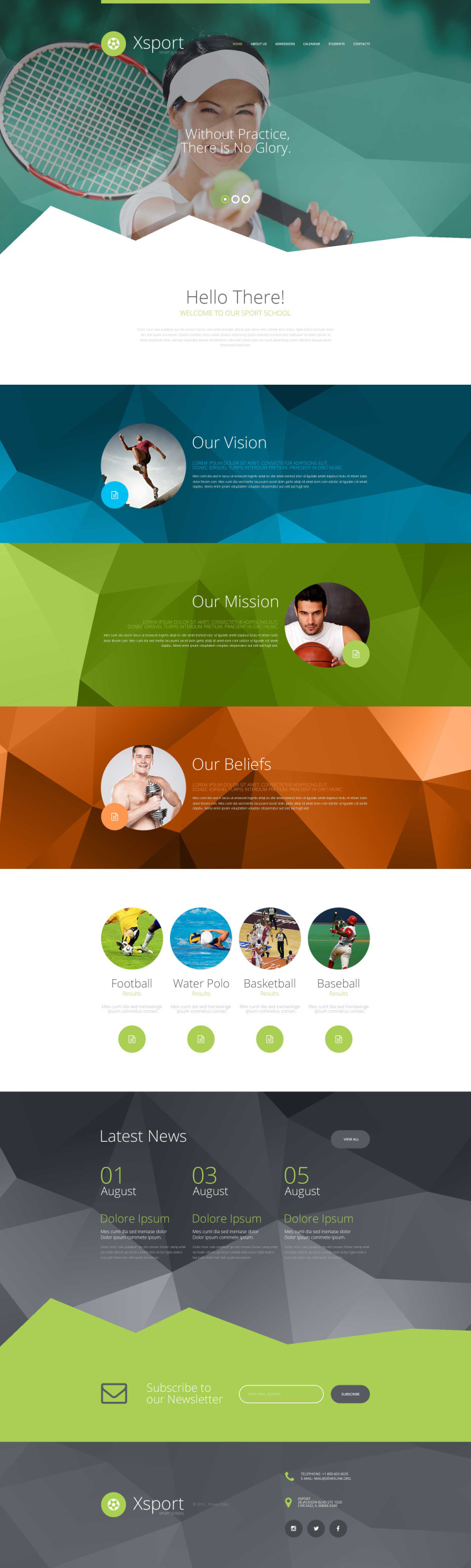Xsport Website Template #56029