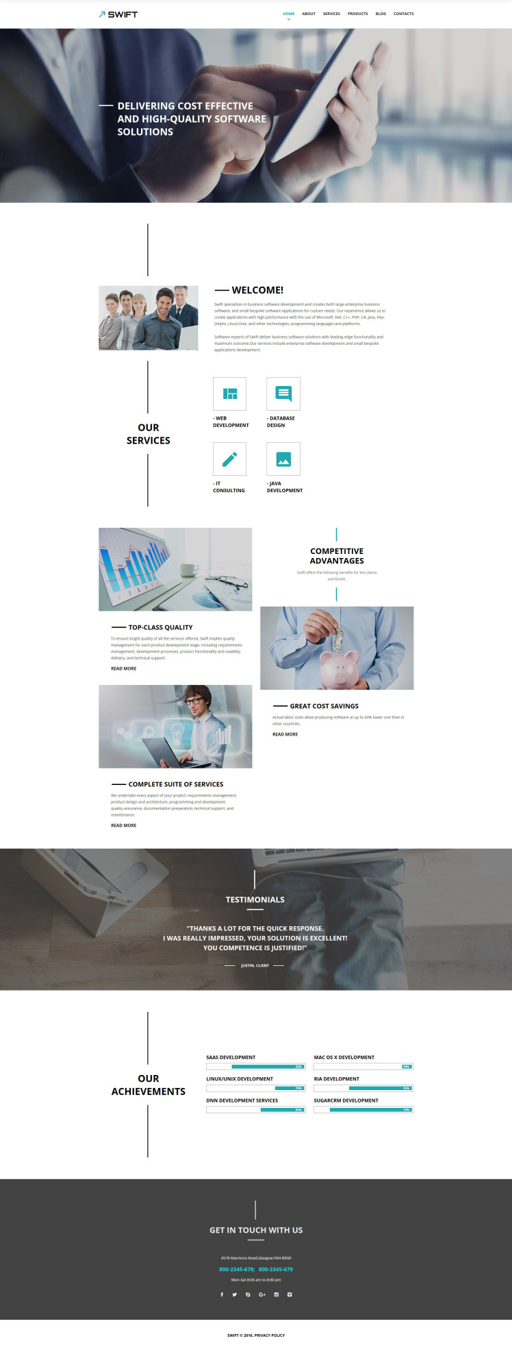 Business & Services Responsive Website Template #57551