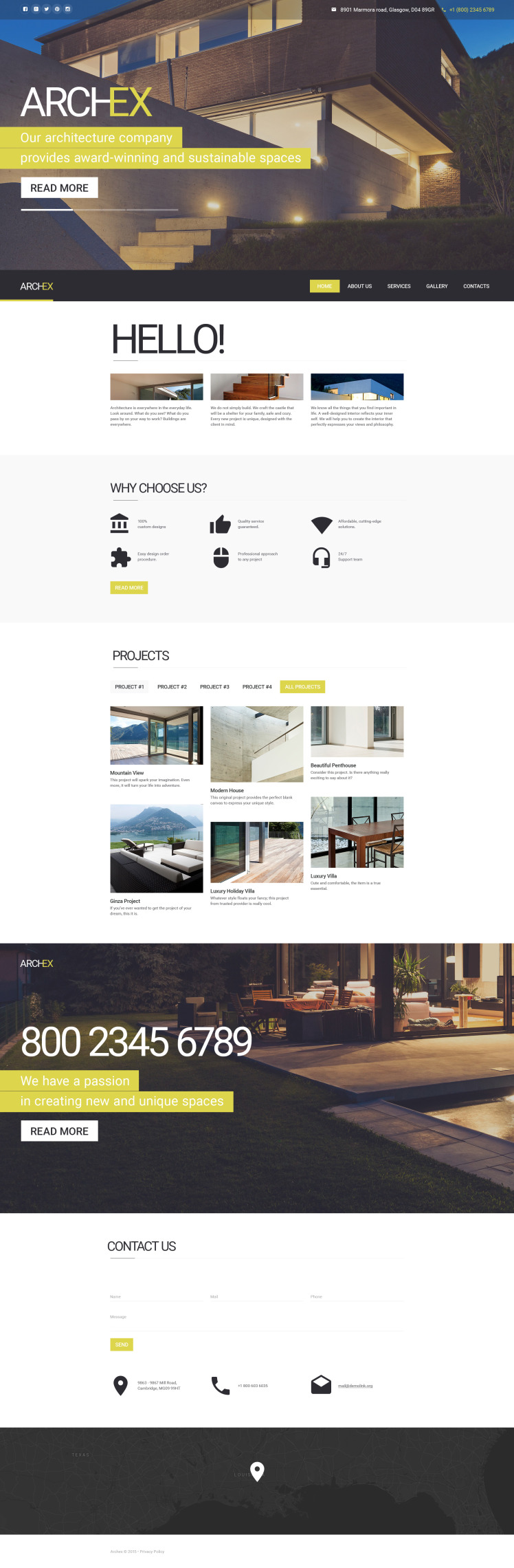 Architecture Responsive Website Template #57603