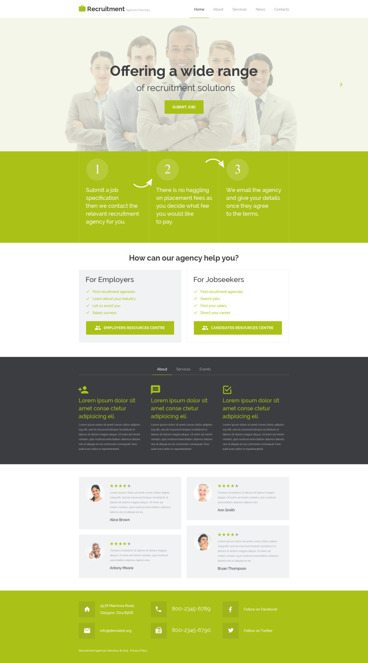 Job Portal Responsive Website Template #57619
