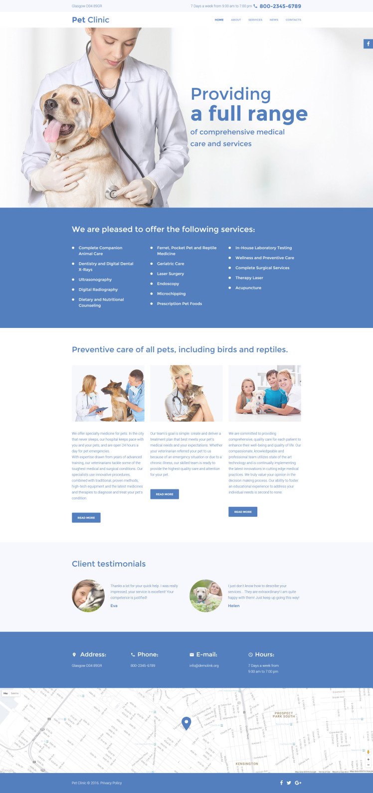 Vet Responsive Website Template #57678