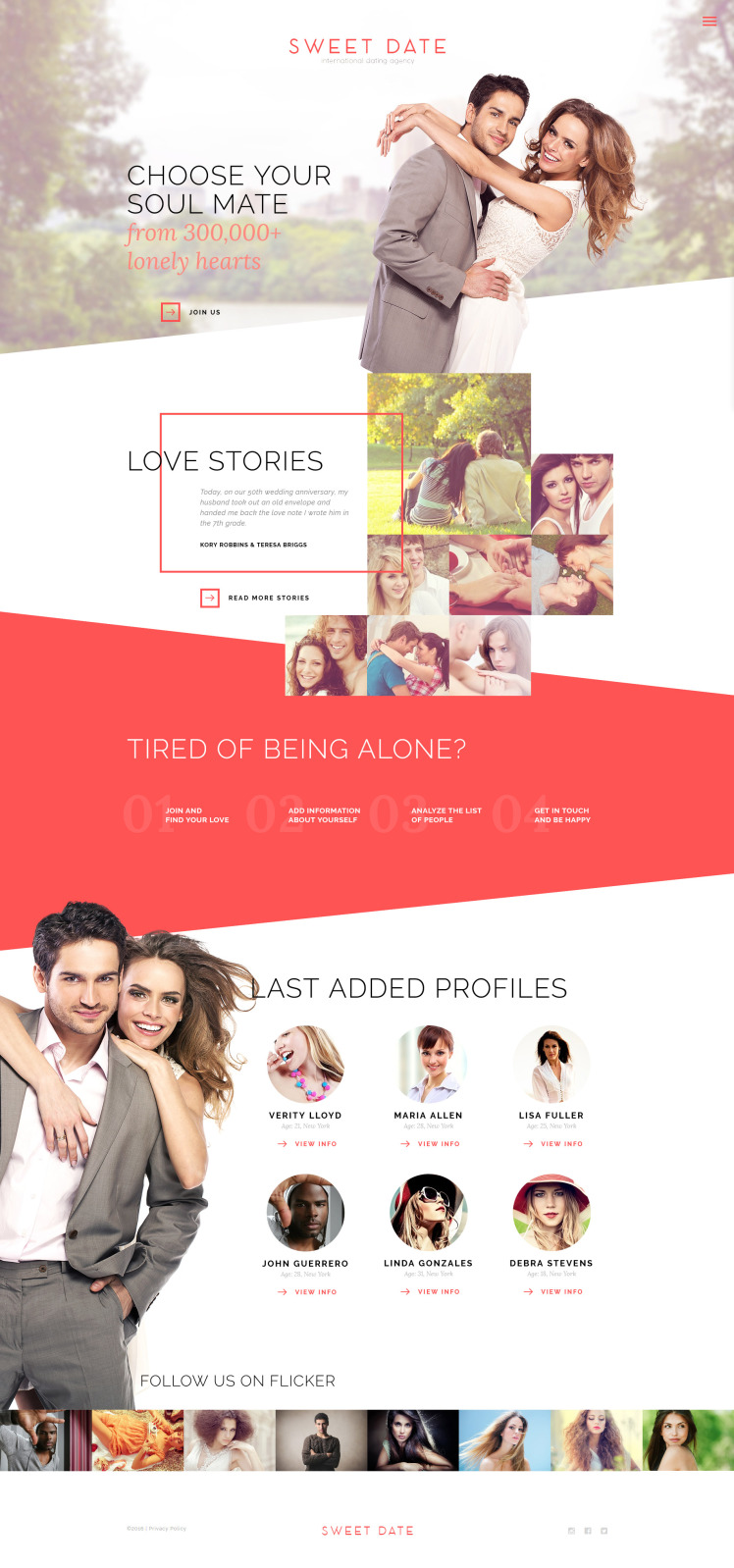 Dating Responsive Website Template #57746