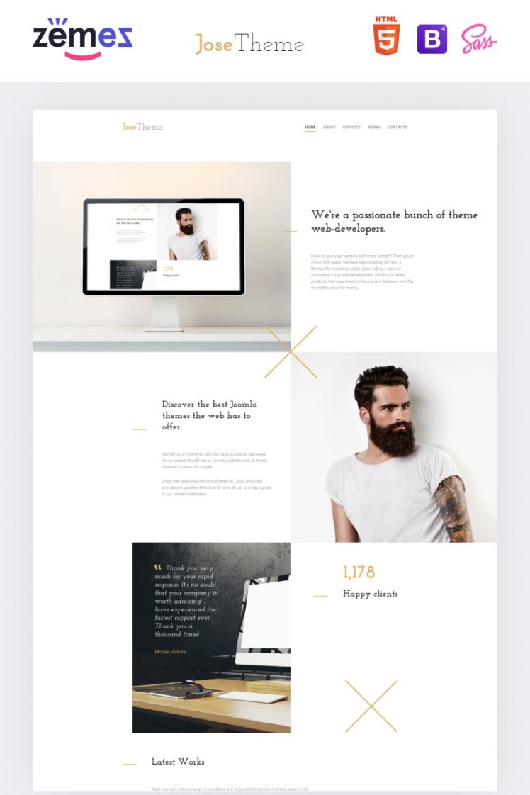 JoseTheme - Web Design Responsive Website Template #57784