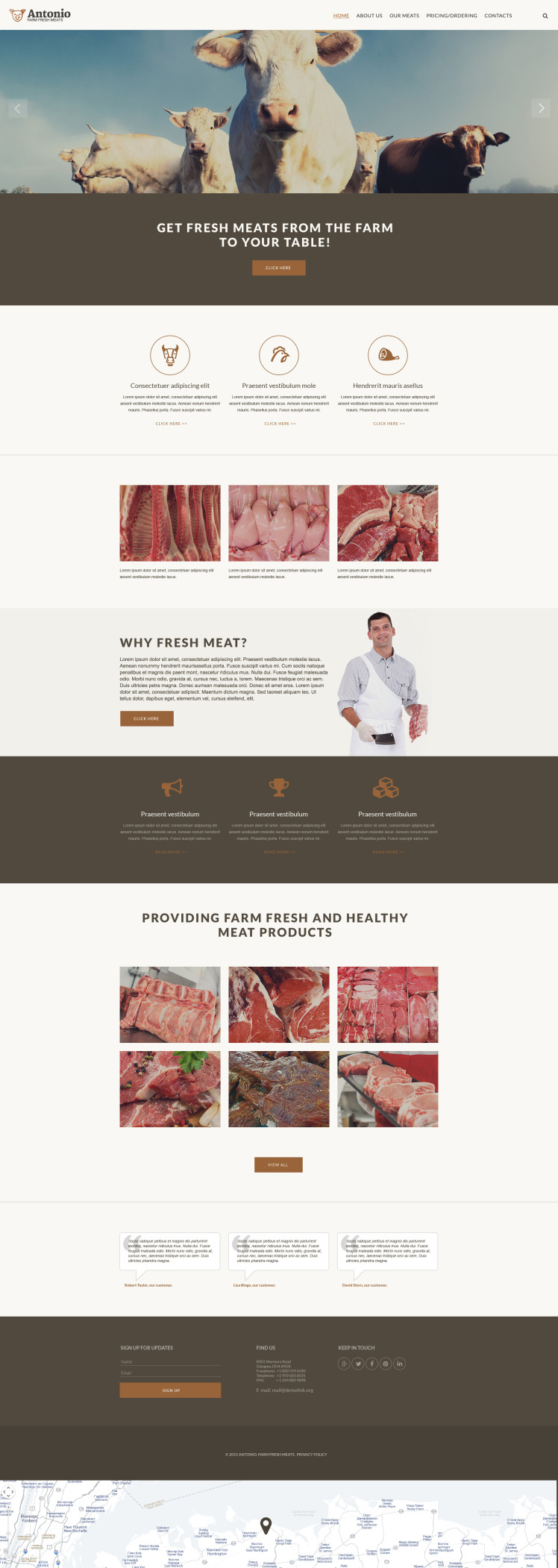 Cattle Farm Responsive Website Template #57879