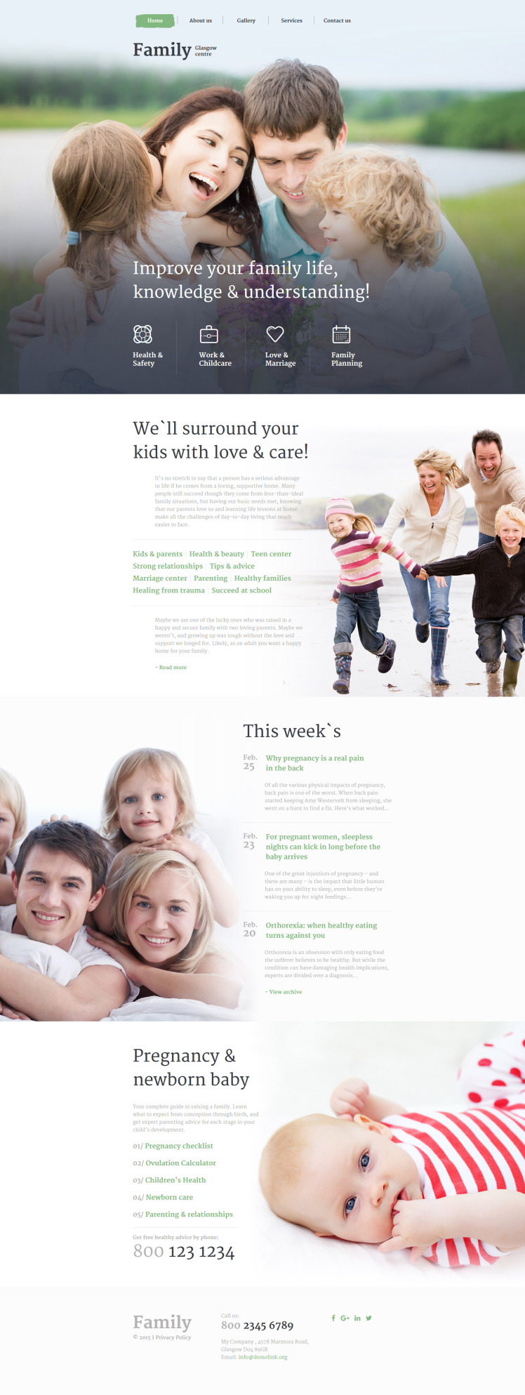 Family Centre Website Template #57872