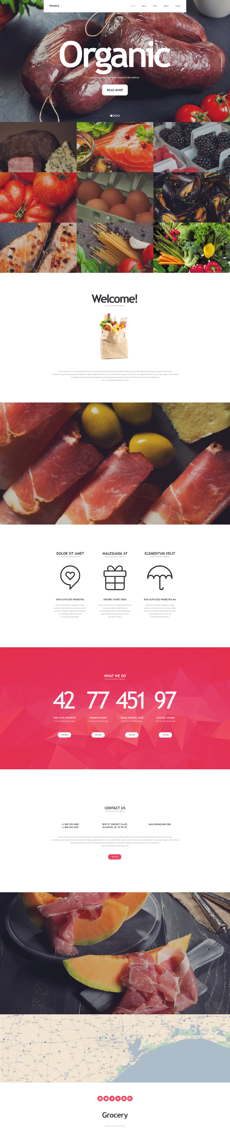Grocery Store Responsive Website Template #57844