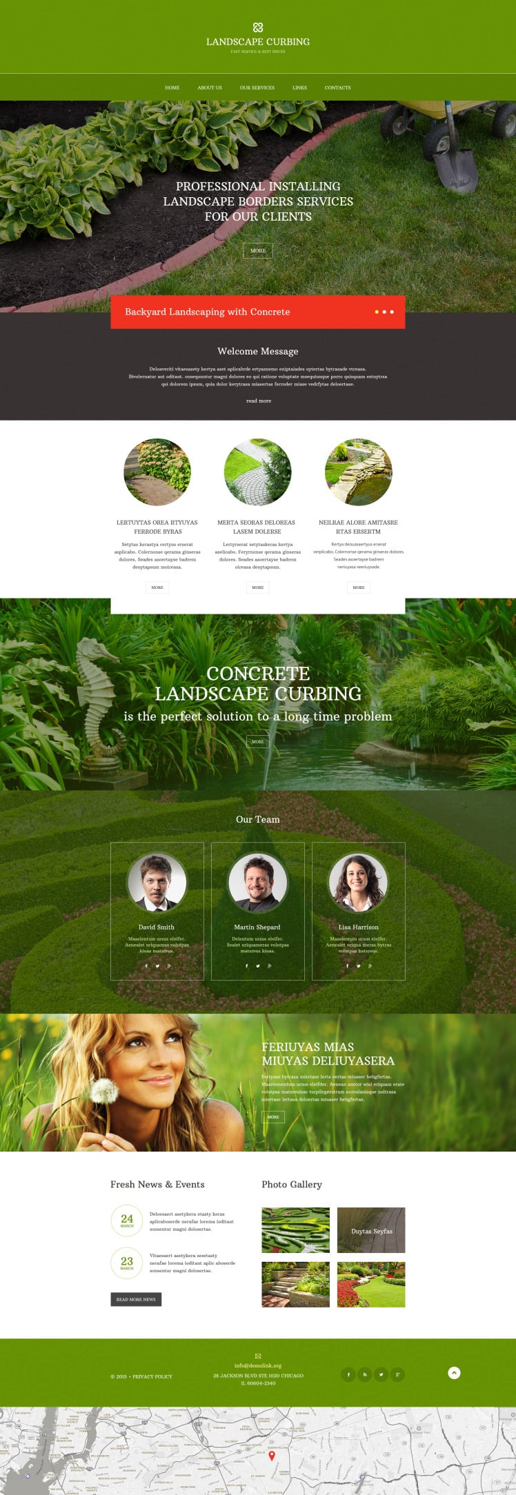 Landscape Design Responsive Website Template #57859