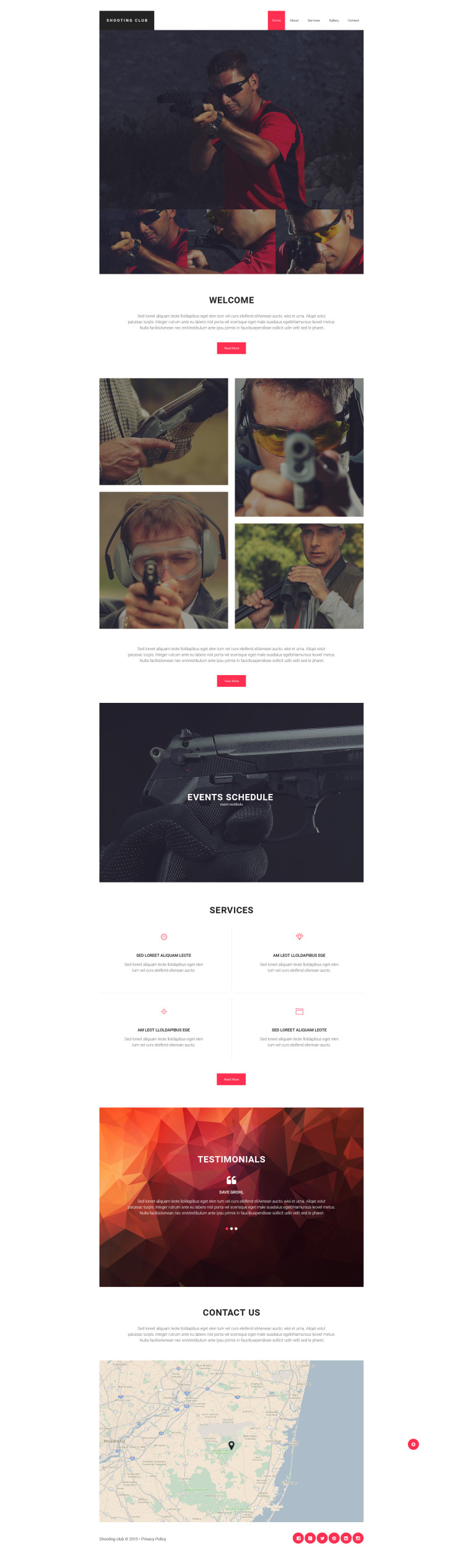 Shooting Responsive Website Template #57822