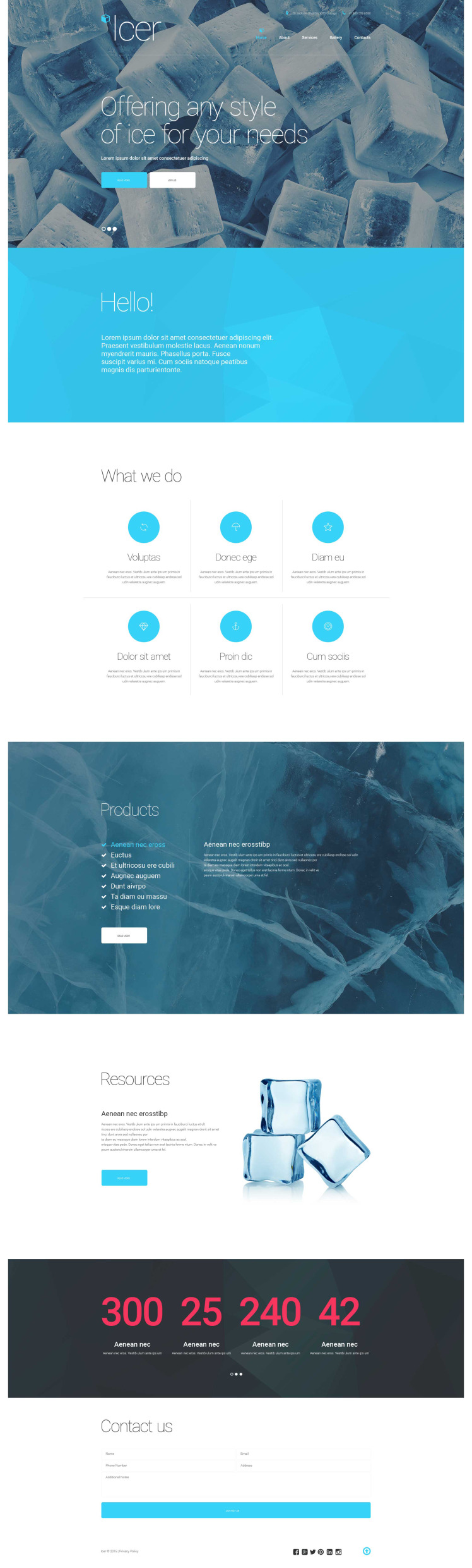 Water Responsive Website Template #57877