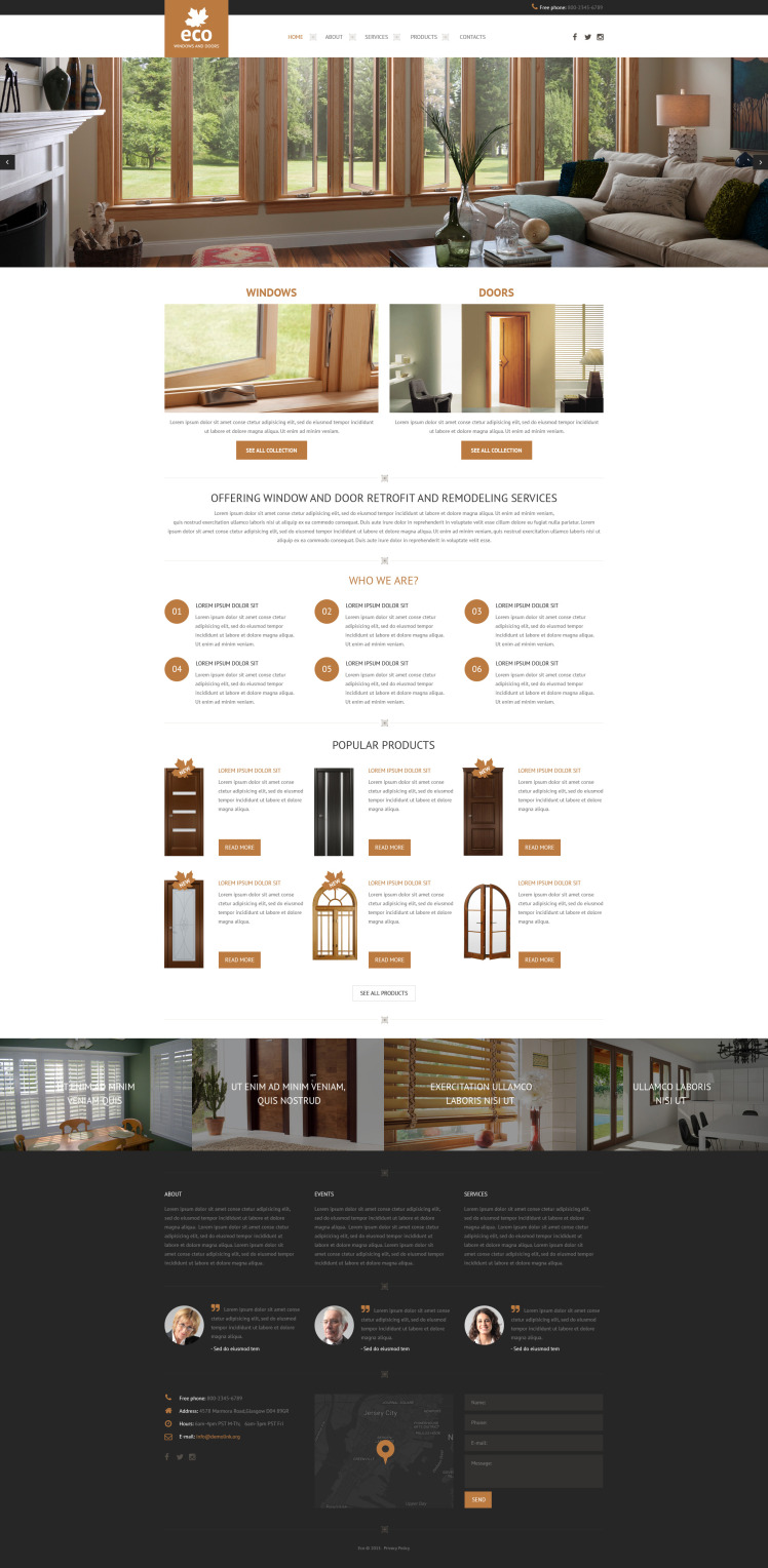 Window Responsive Website Template #57898