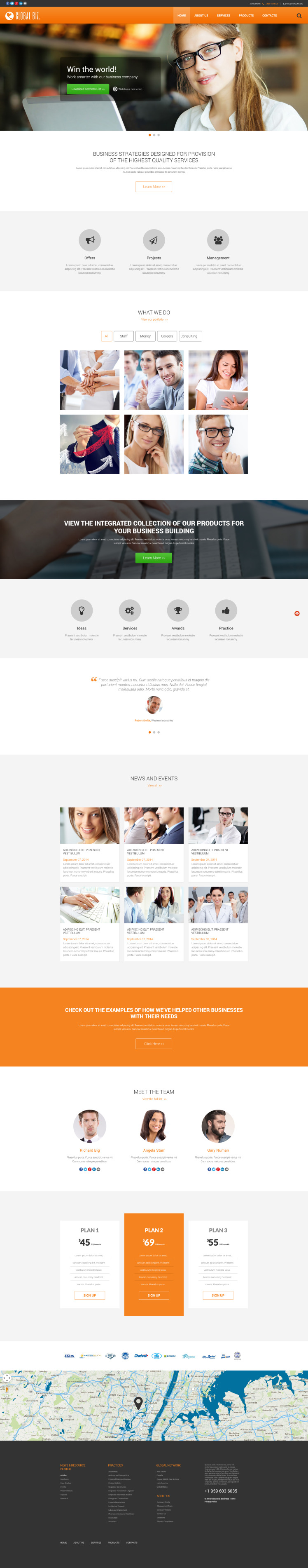 Business & Services Responsive Website Template #57933