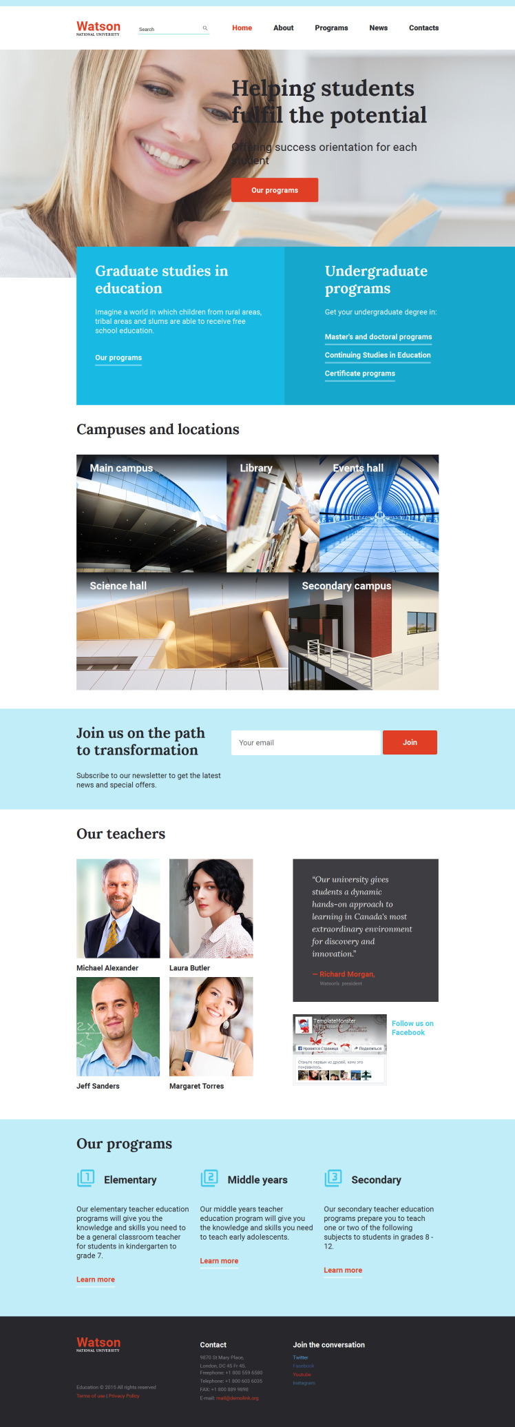 Education Website Template #57966