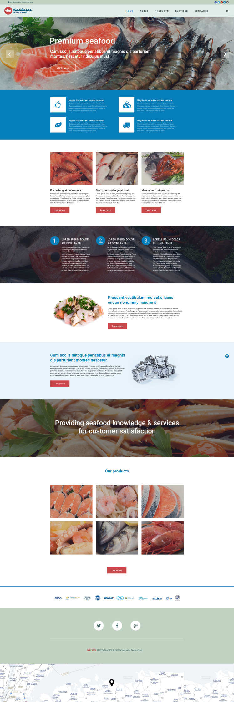 Frozen Food Responsive Website Template #57955