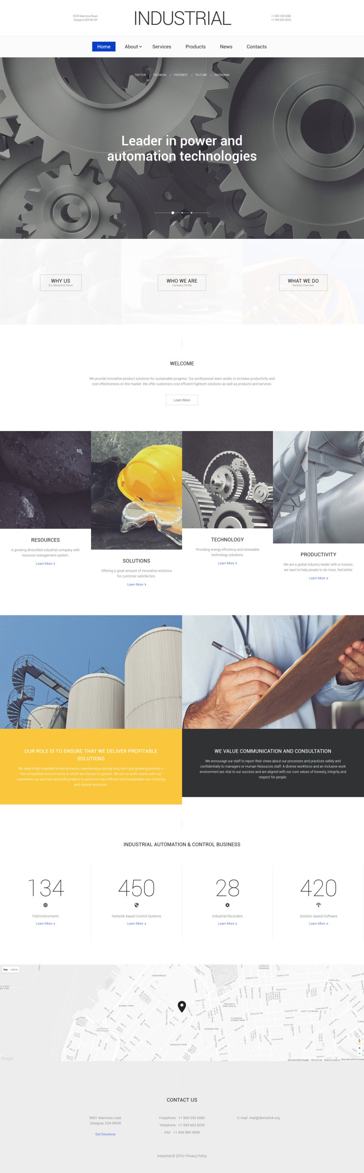 Industrial Technology Website Template #57908