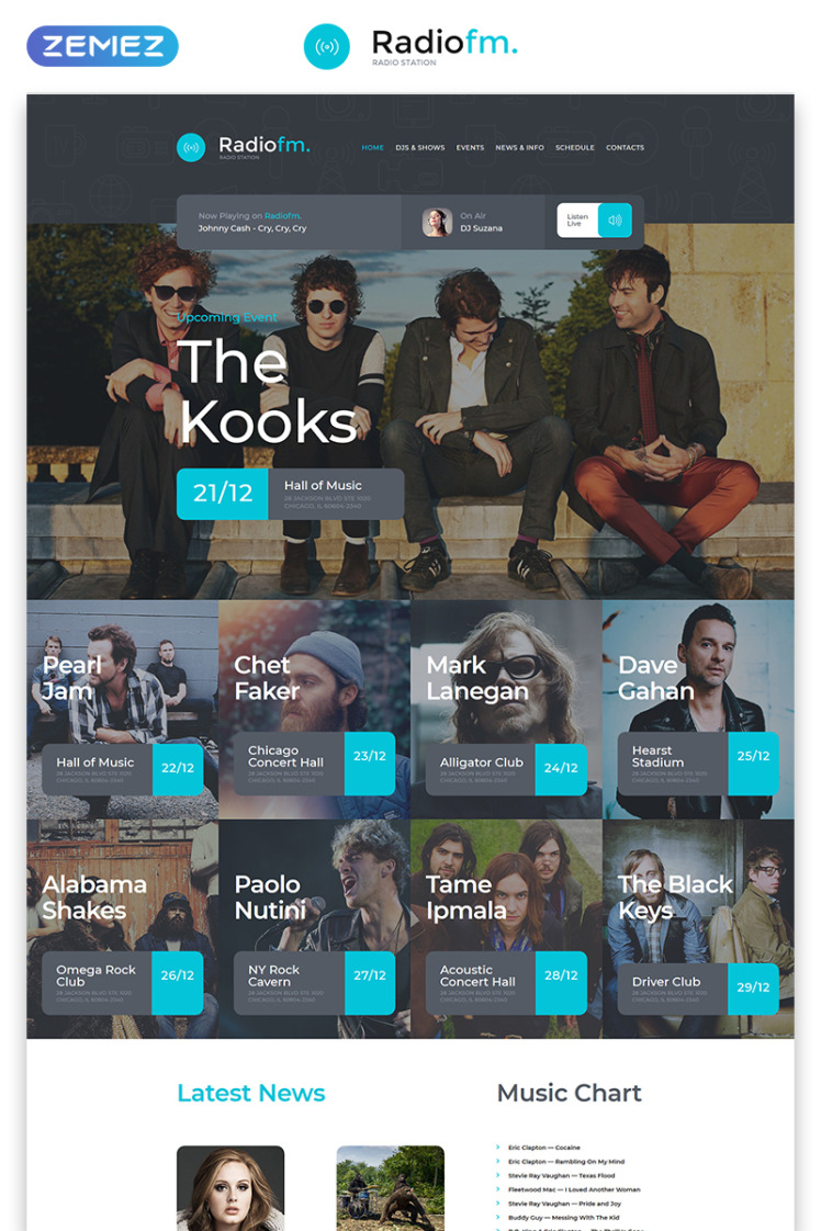 RadioFM Website Template #58151