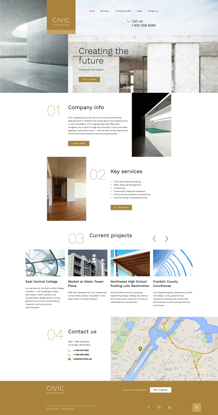 Civil Engineering Responsive Website Template #58263